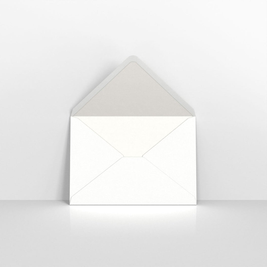 White & White Fancy Paper Lined Envelopes | Postal Packaging