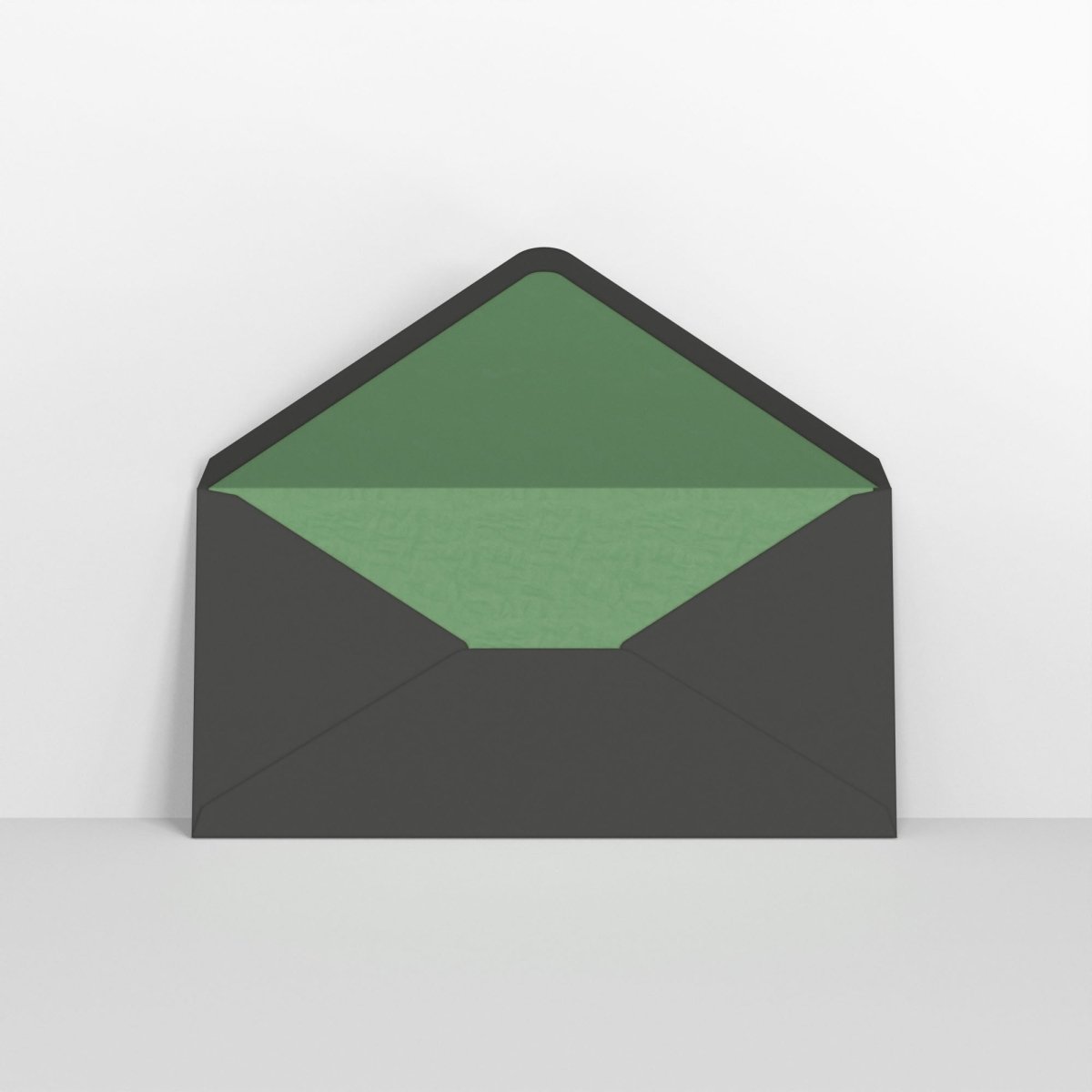 Black & Green Fancy Paper Lined Envelopes | Postal Packaging